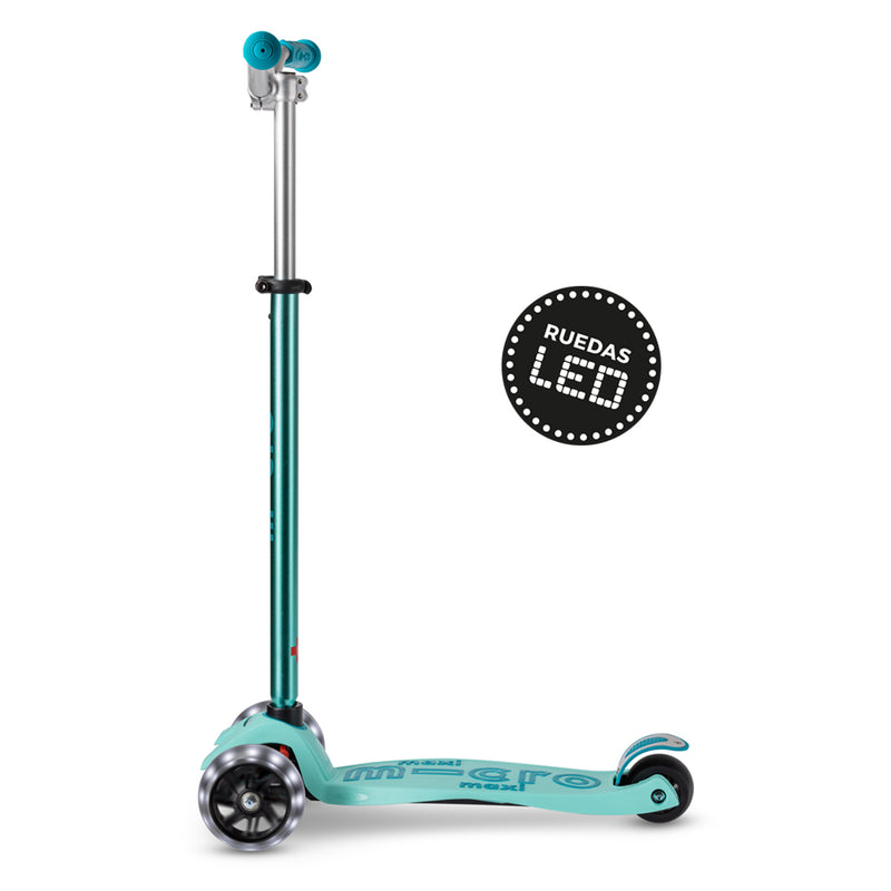 Micro Scooter niños Maxi Led Pro 3 ruedas Celeste
